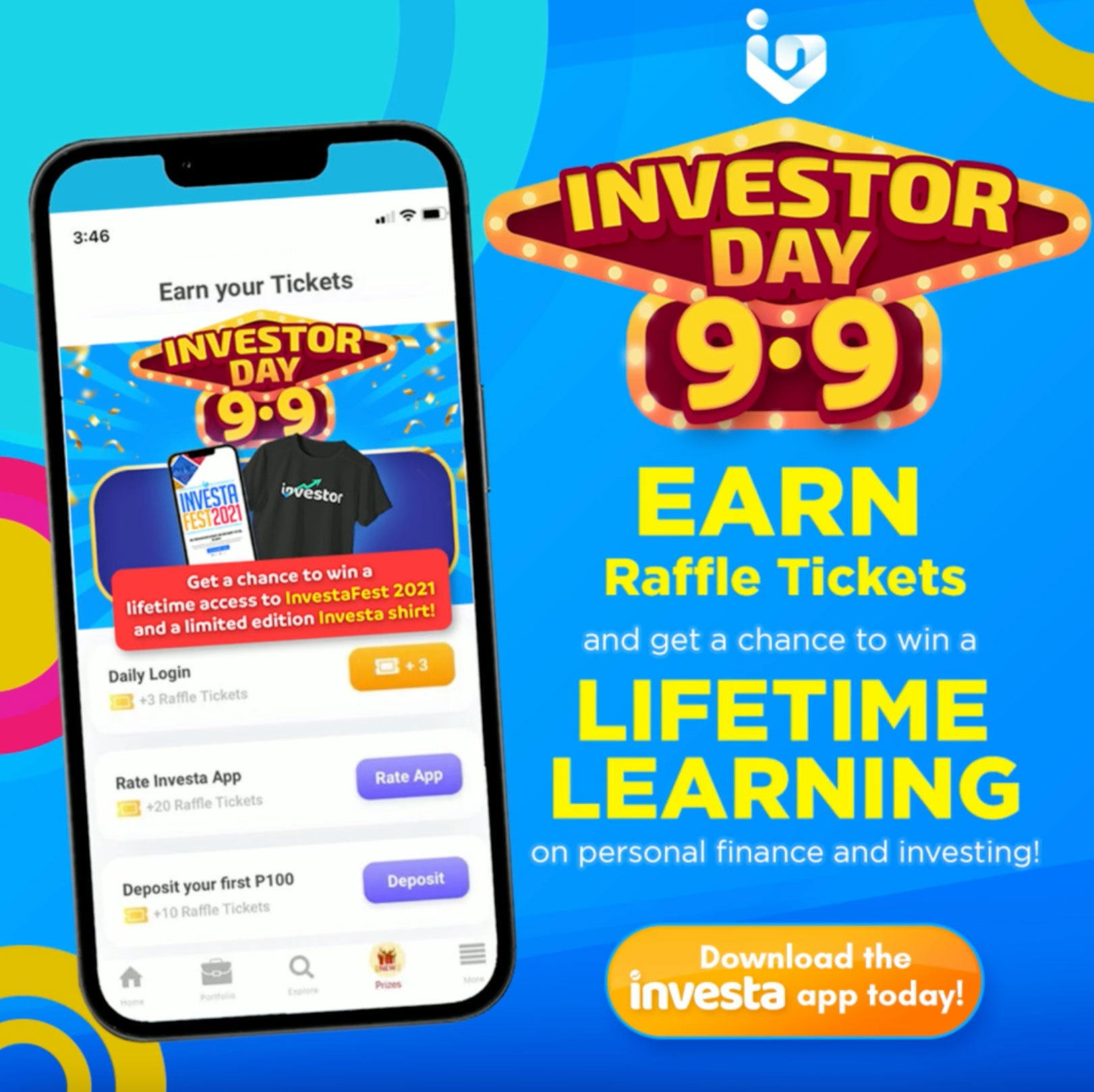 Few more days to go before #InvestorDay 9.9! EARN raffle tickets and ...