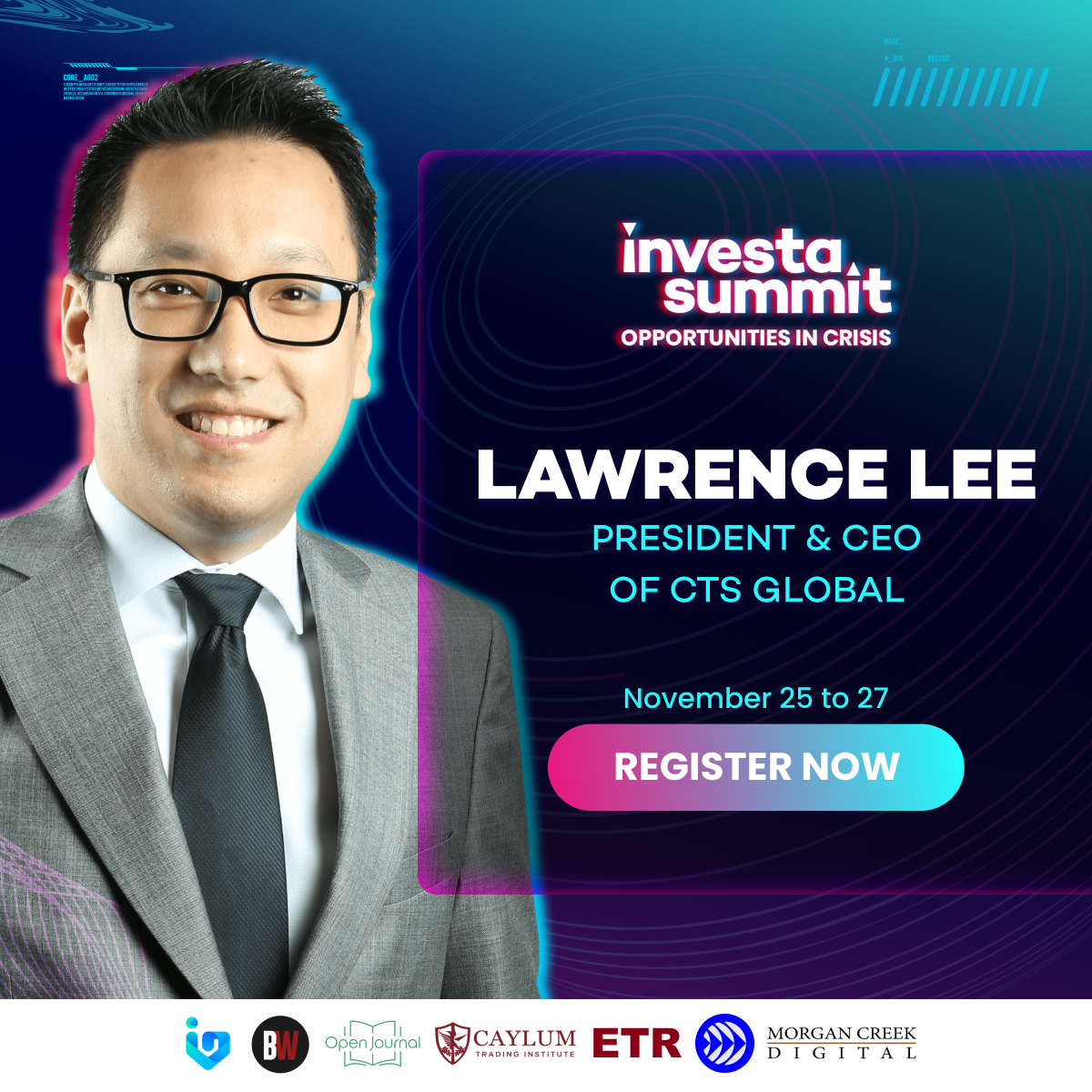 LAWRENCE LEE JOINS THE INVESTA SUMMIT 🔥 The President and CEO of CTS ...