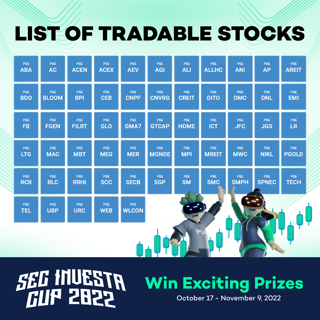 LIST OF TRADABLE STOCKS FOR THE SEC INVESTA CUP 2022 Good evening to ...