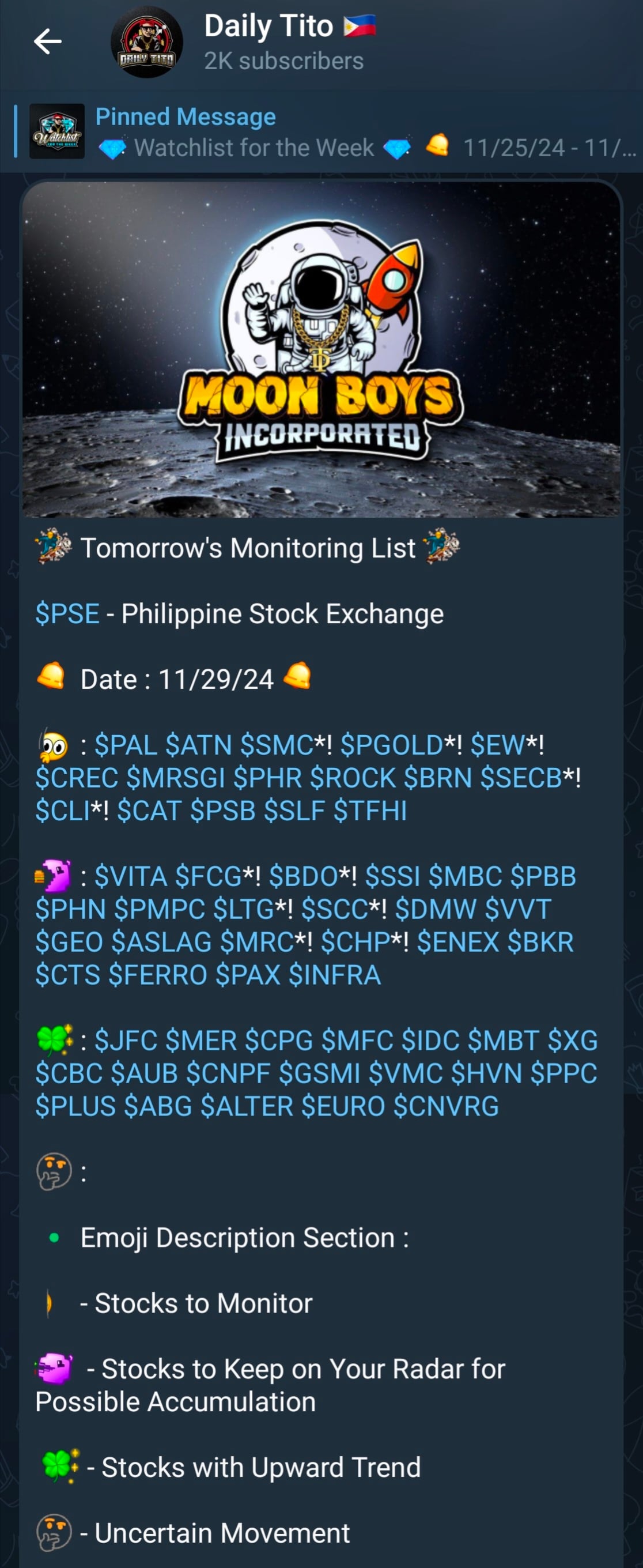 $PSE:SMC $PSE:PGOLD $PSE:EW $PSE:SECB $PSE:CLI The ⏰️ 11/29's ...