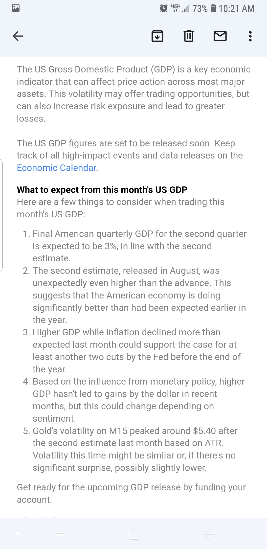 FOREX | GOLD | CRYPTO Here's what you should know about the upcoming GDP release. ** Get this ...