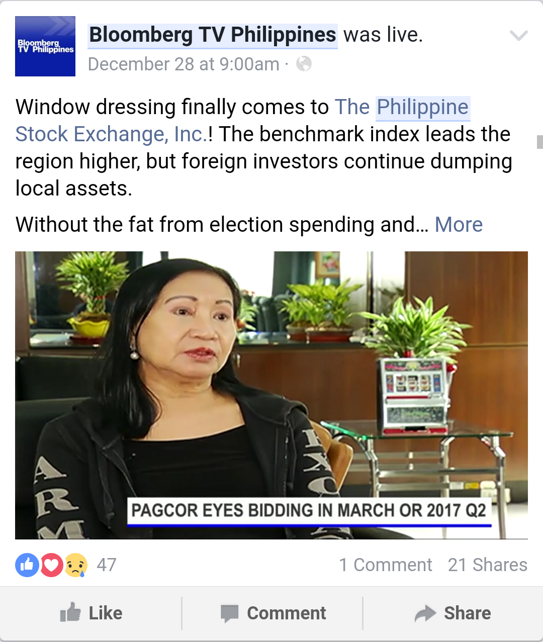 $WEB Just reviewed PAGCOR Chair's interview with bloomberg tv via ...