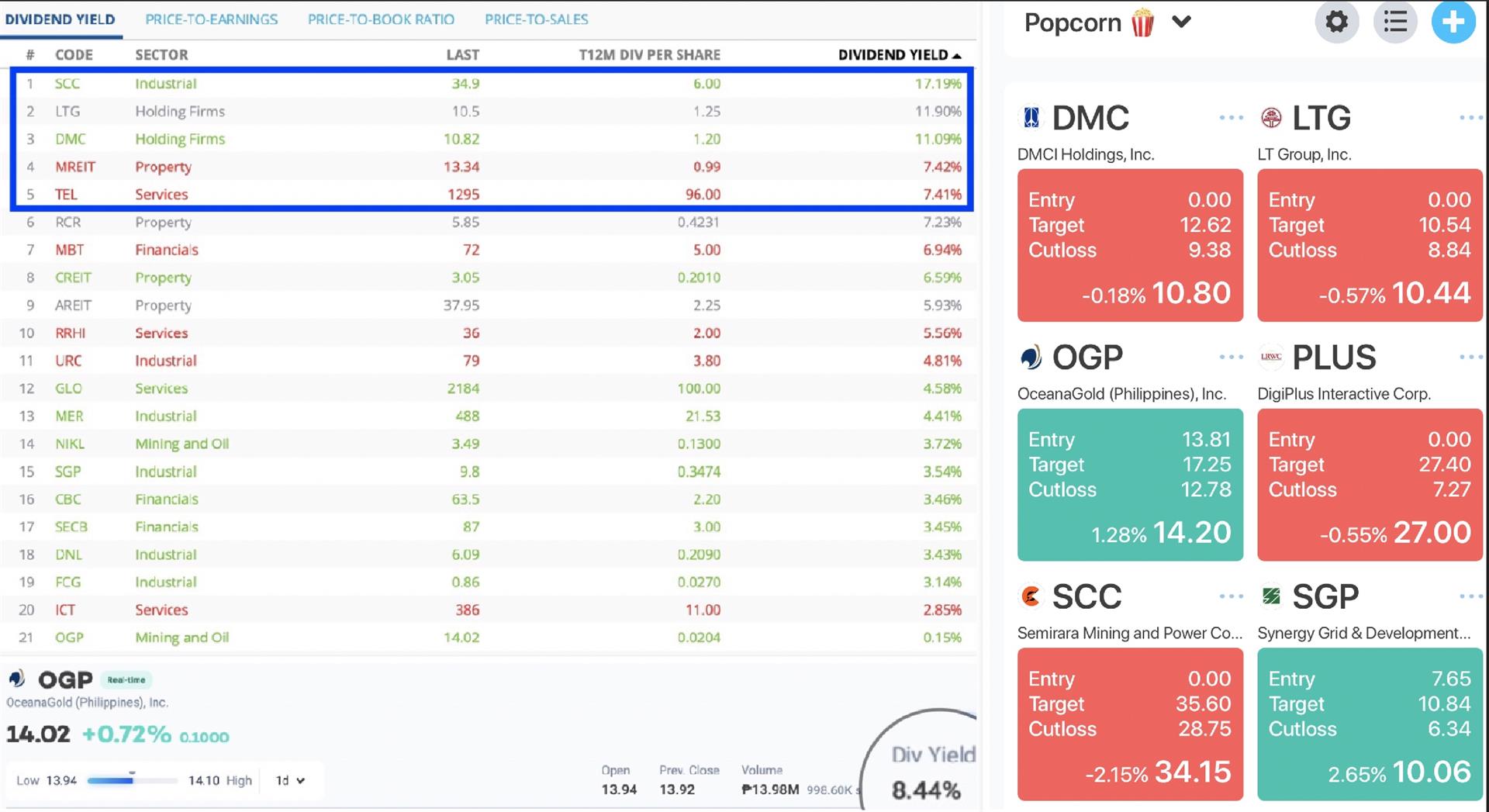 $PSE:SCC $PSE:DMC $PSE:LTG $PSE:TEL $PSE:OGP - Top DY Index Stocks 2024 - New Kid on the Block S ...