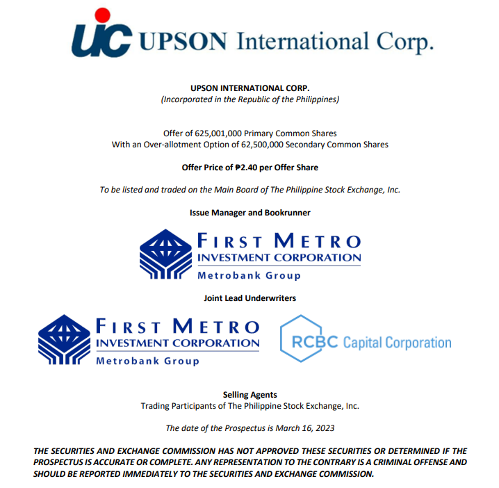$PSE:PSE $PSE:IPO #UPSON Upson International Corp.: Initial Public ...