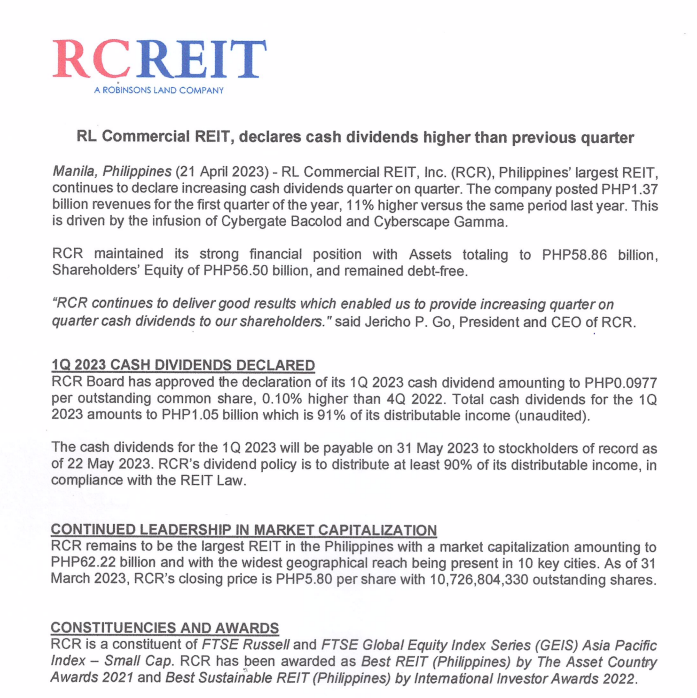 $PSE:PSE $NASDAQ:REIT $PSE:RCR Press Release: RL Commercial REIT ...