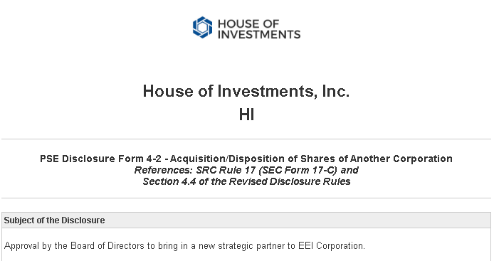 $PSE:PSE $PSE:HI $PSE:EEI Acquisition/Disposition of Shares of Another ...