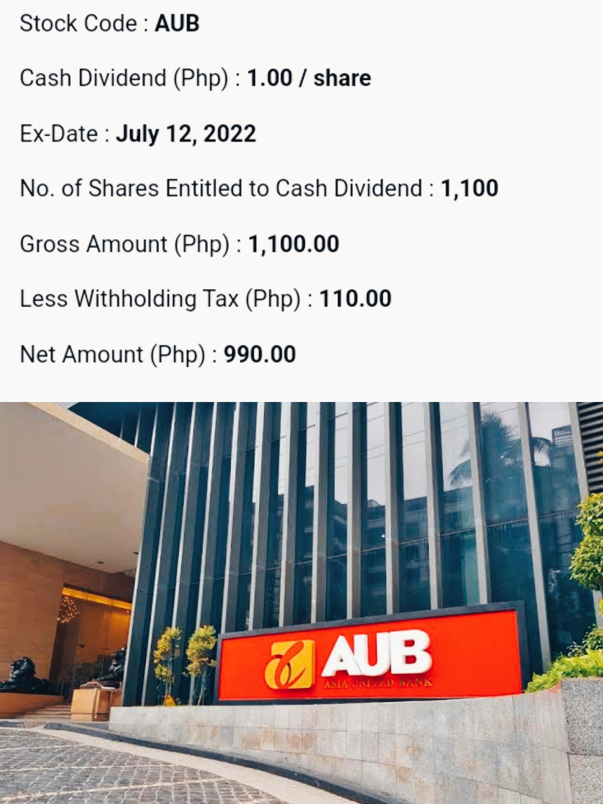 $PSE:PSEI $PSE:AUB Last AYUDA for the month! -Transparent Performance, Month Per Month, Year on ...