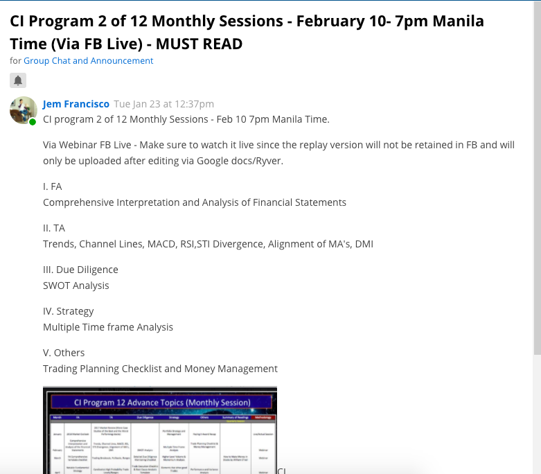 IMPT Announcement: CI program 2nd of 12 Monthly Sessions - Feb 10 7pm ...